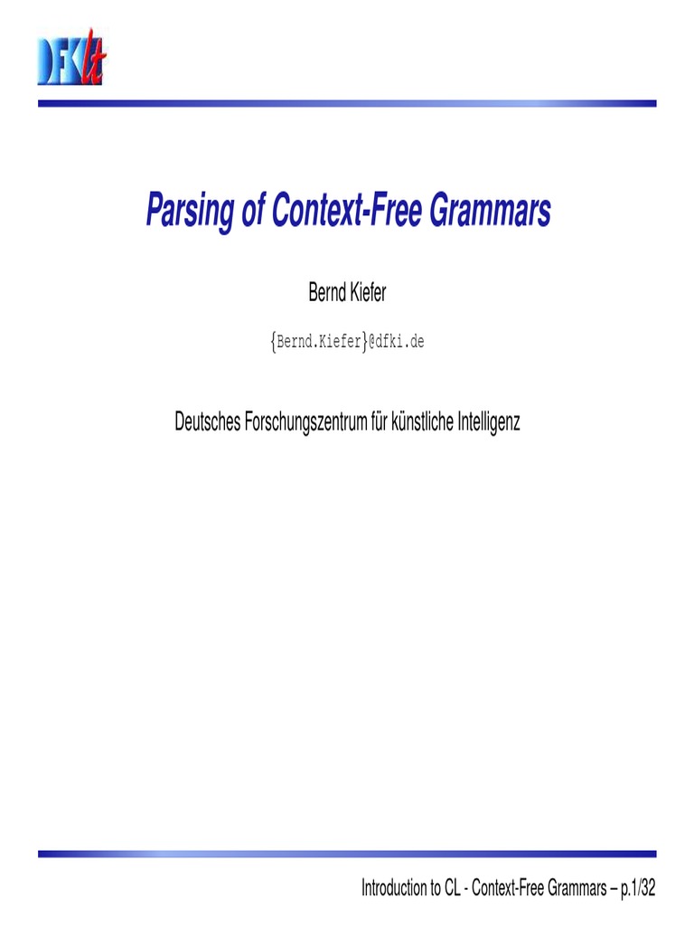 CFG Slides | PDF | Parsing | Syntax CFG Slides | PDF | Parsing | Syntax