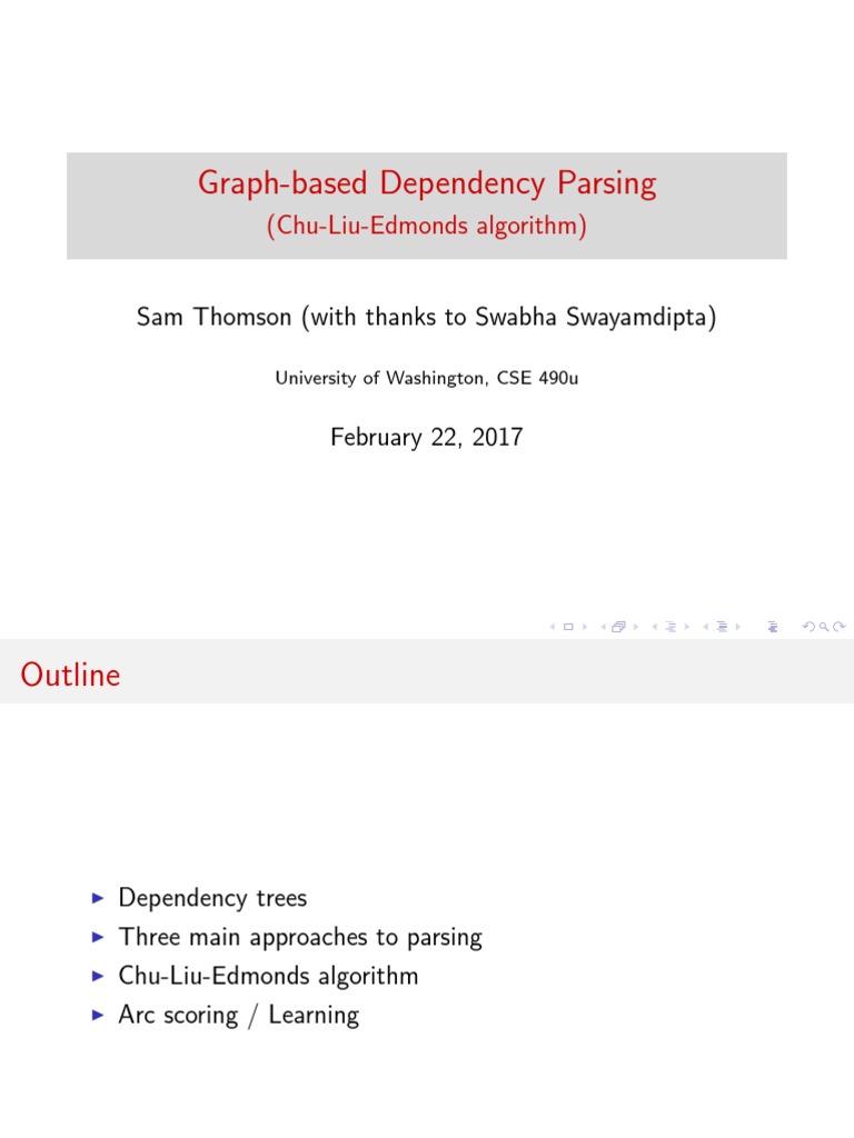Graph Based Dependency Parsing With Chu Liu Edmonds Algorithm Pdf Visual Cortex Algorithms 9095