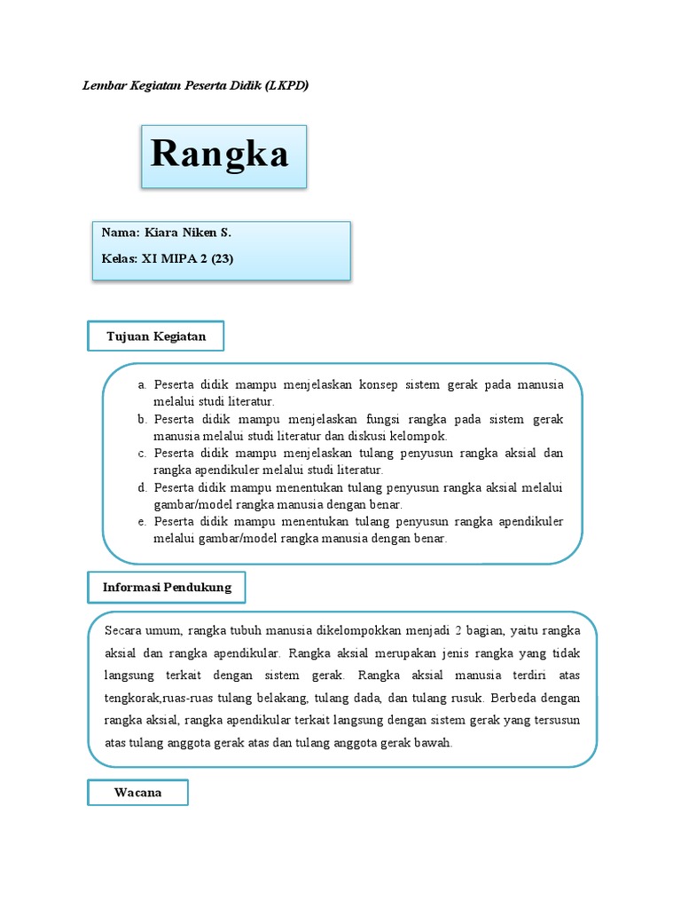 LKPD Rangka | PDF