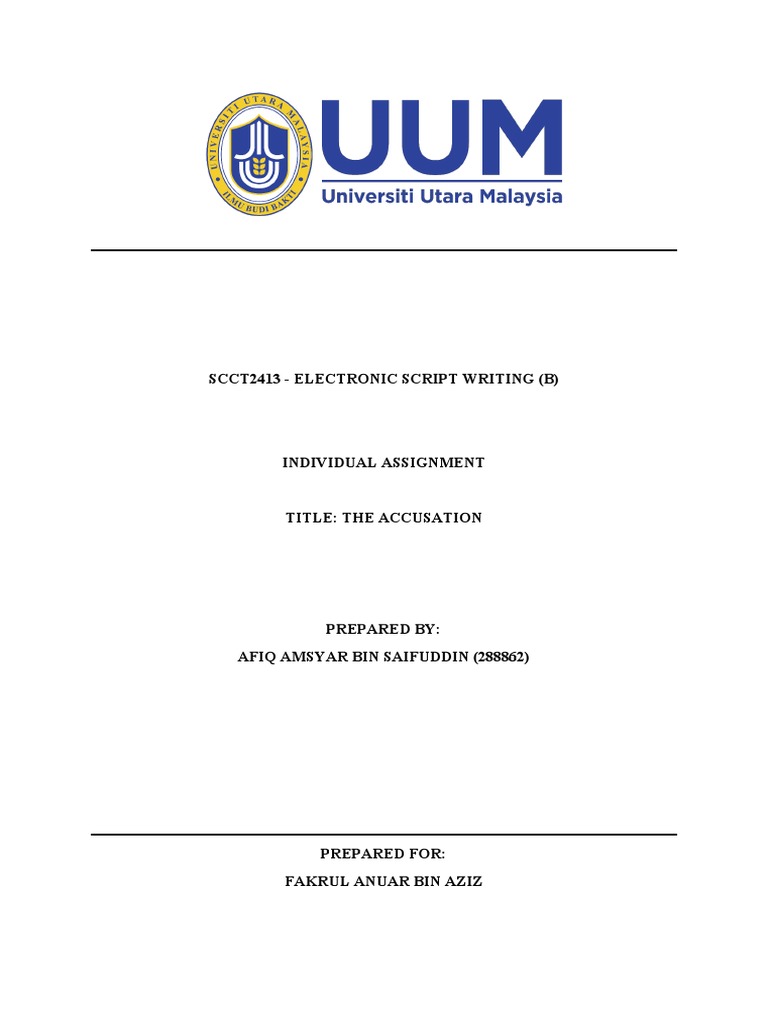 Scct2413 - Electronic Script Writing (B) | PDF
