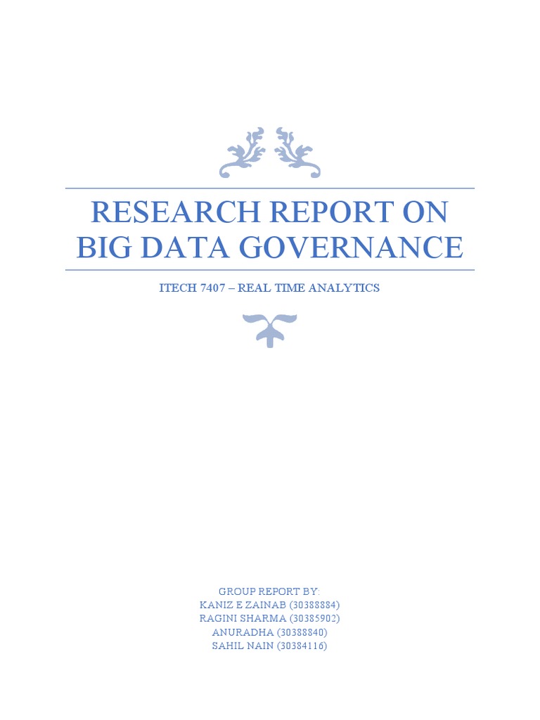 Research Report | PDF | Big Data | Governance
