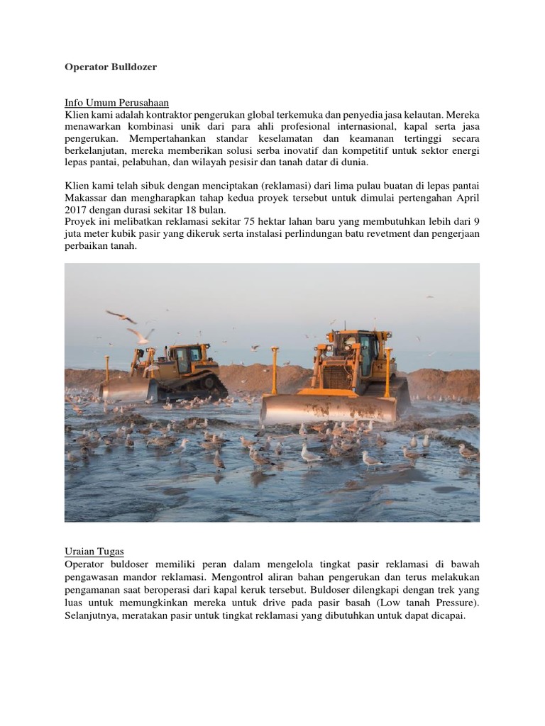 Operator Bulldozer | PDF