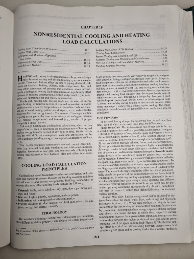 ASHRAE Fundementals Chapter 18 | PDF