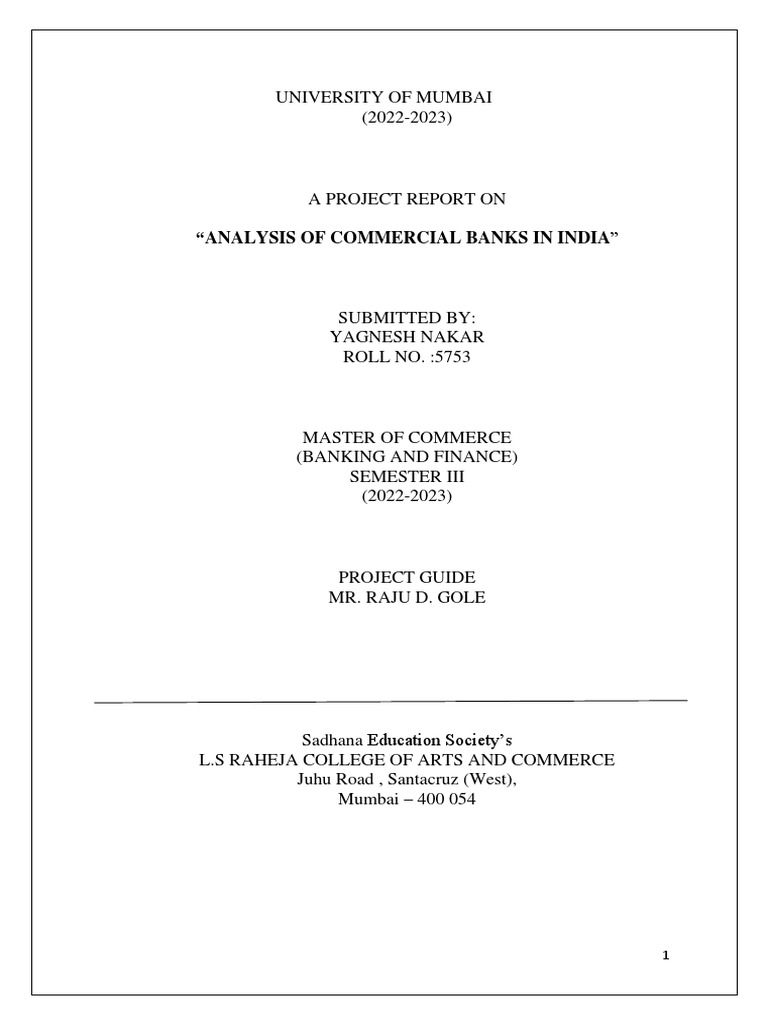 Financial Analysis of Indian Banks | PDF | Banks | Capital Requirement