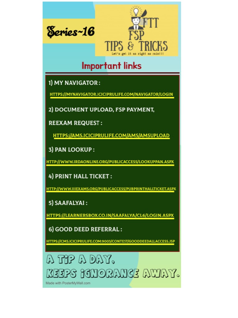 FTT - Important Links Series 16 | PDF