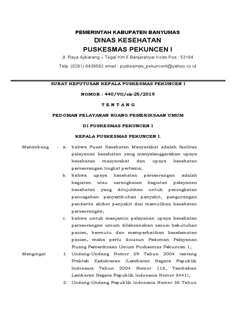 SK Poli Umum BP | PDF | Pengembangan Diri