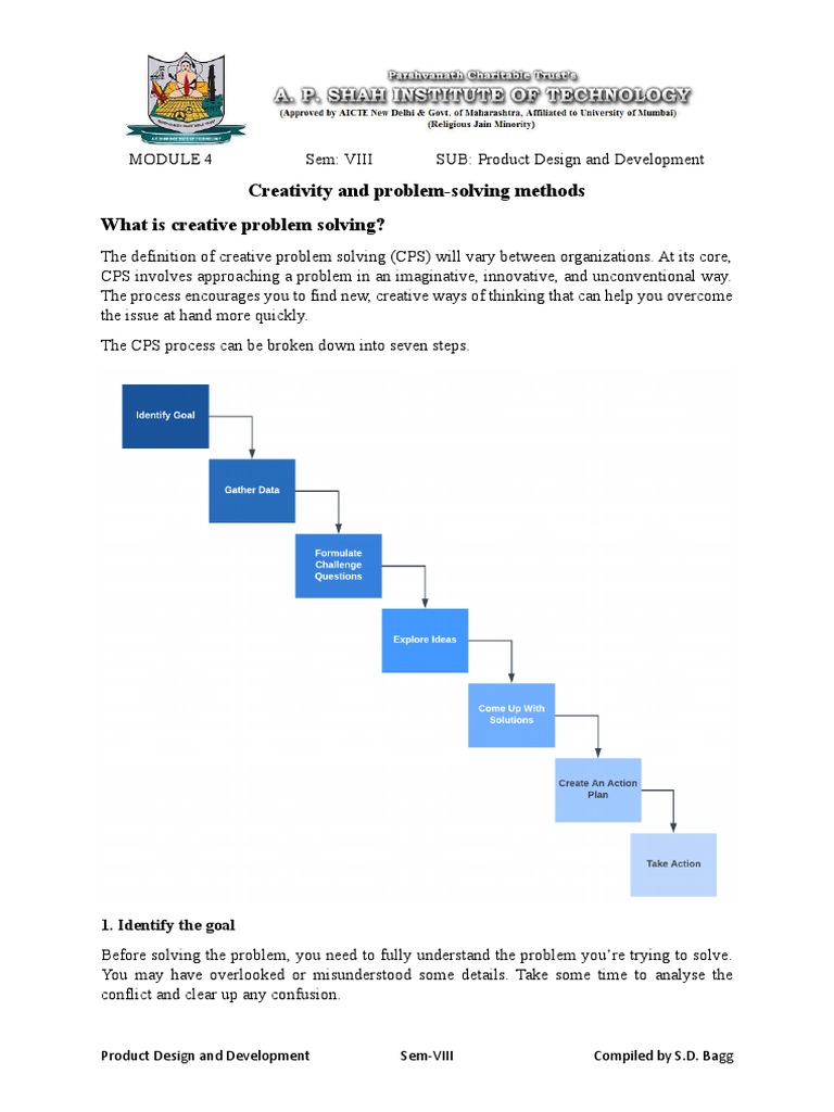 Creativity and Problem Solving Methods | PDF | Psychological Concepts ...