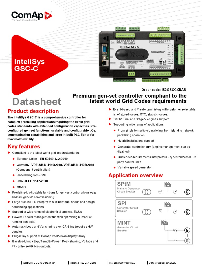 Intelisys GSC-C Datasheet | PDF | Power Supply | Electrical Grid