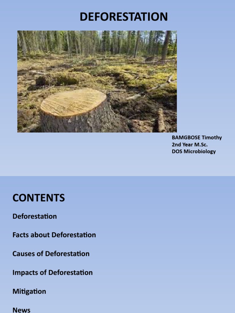 Deforestation: Causes, Impacts, and the Urgent Need for Mitigation | PDF | Deforestation | Soil