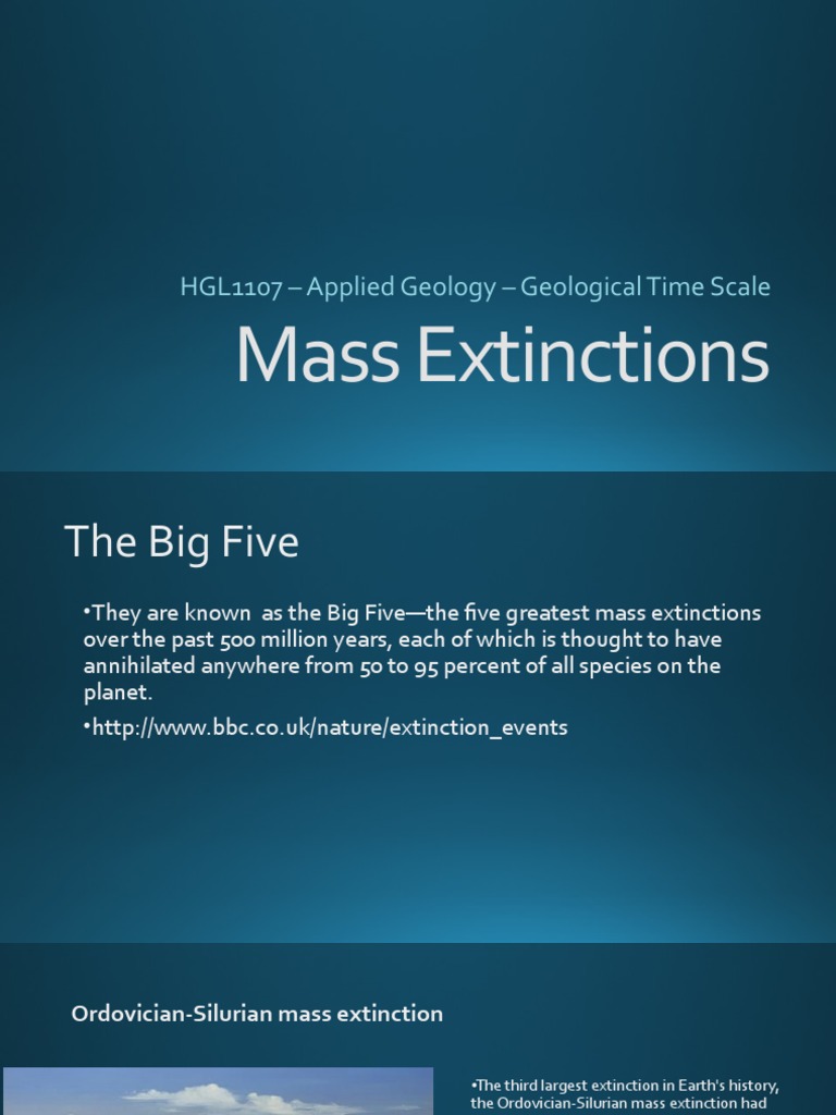 Mass Extinctions: HGL1107 - Applied Geology - Geological Time Scale ...