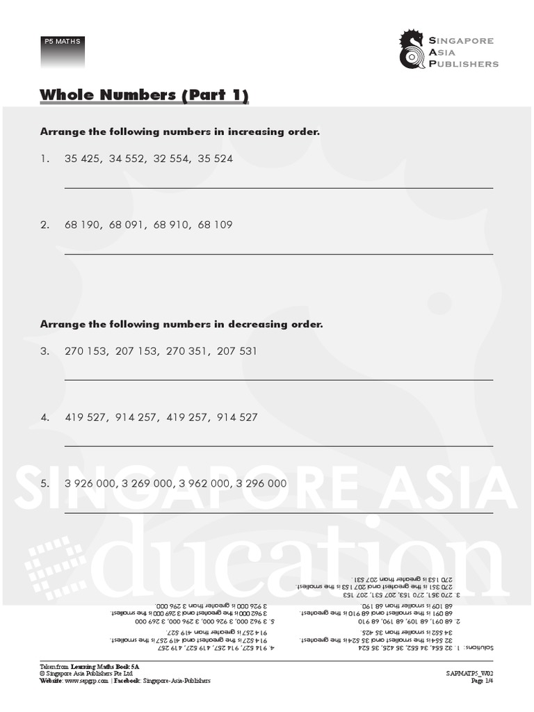 P5Maths Week 2 | PDF | Mathematics | Science