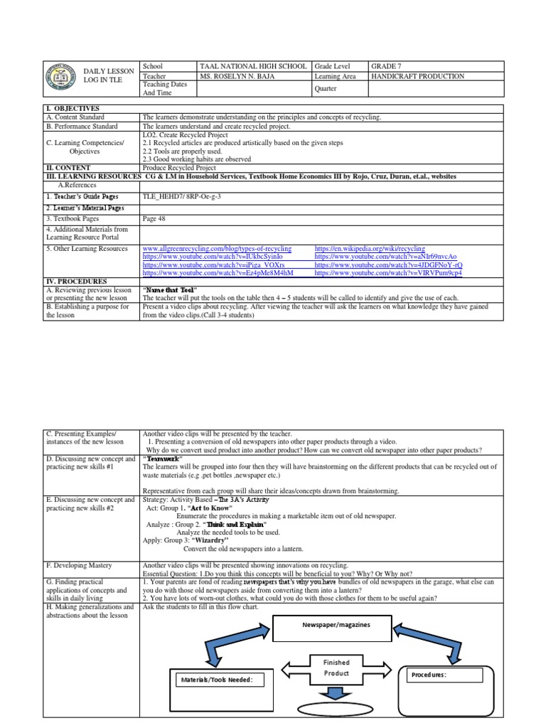Lesson2 LO2 | PDF | Learning | Recycling