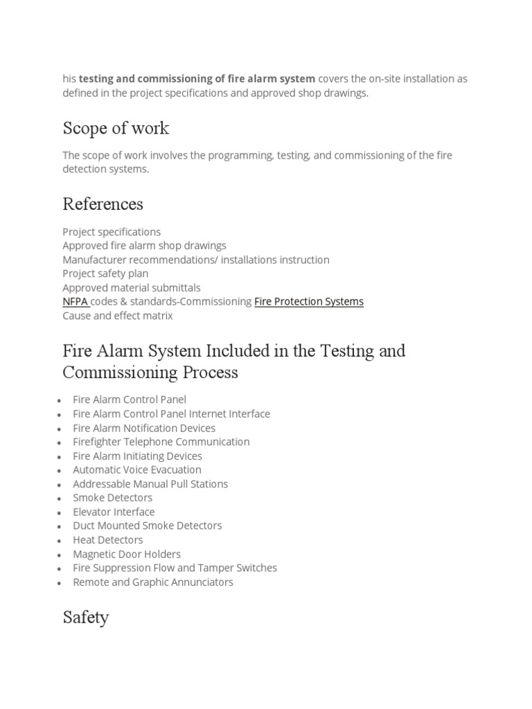 Testing And Commissioning Fire Alarm Systems Pdf Safety Building