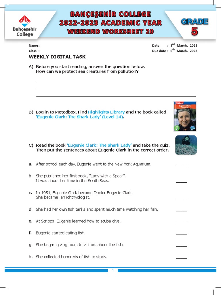 Grade 5 Weekend Worksheets 20 1677055636 | PDF