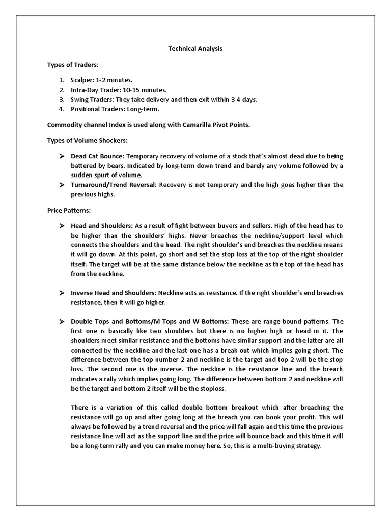 Technical Analysis | Download Free PDF | Market Trend | Private Sector