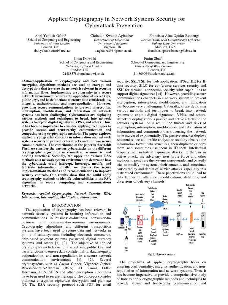 Applying Cryptography Techniques to Identify Vulnerabilities and Improve Security Controls in ...