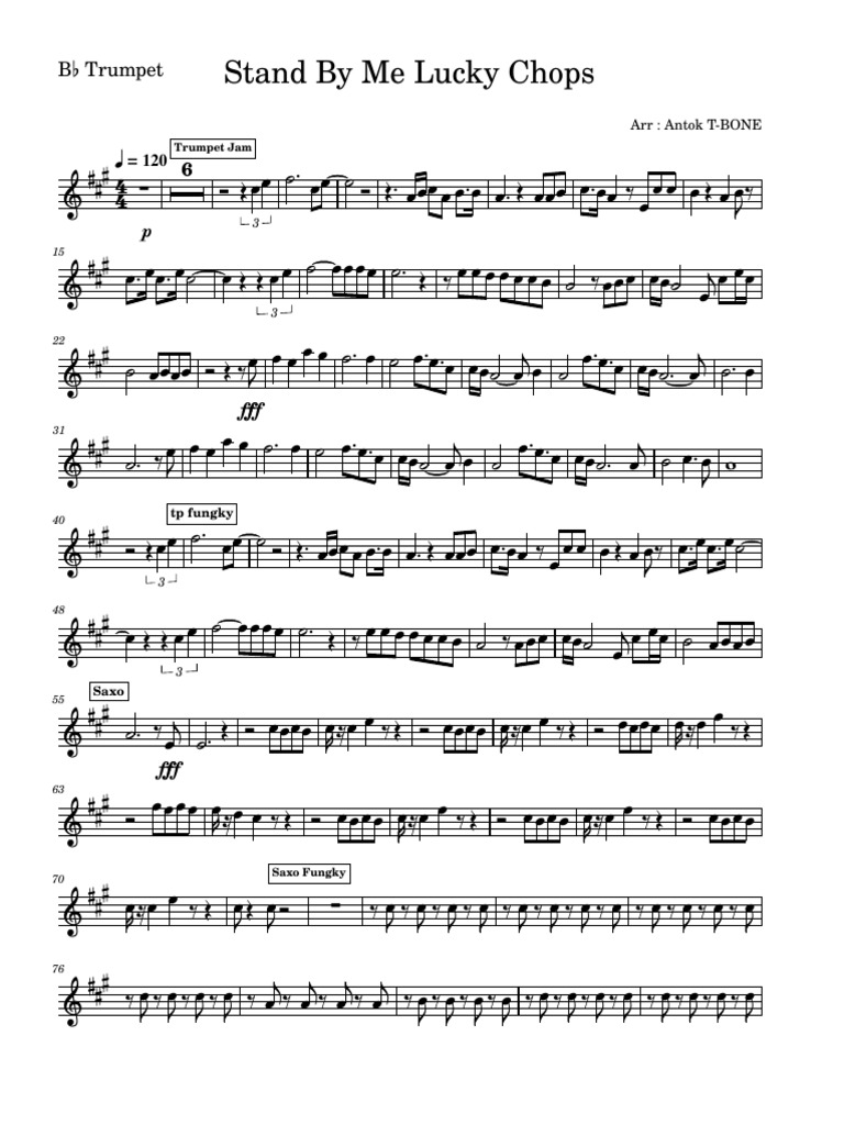 Stand - by - Me - Lucky - Chops Fungky-Bb - Trumpet | PDF