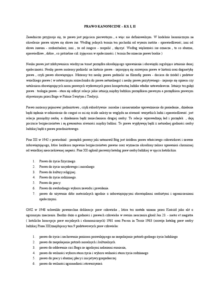 Prawo Kanon | PDF