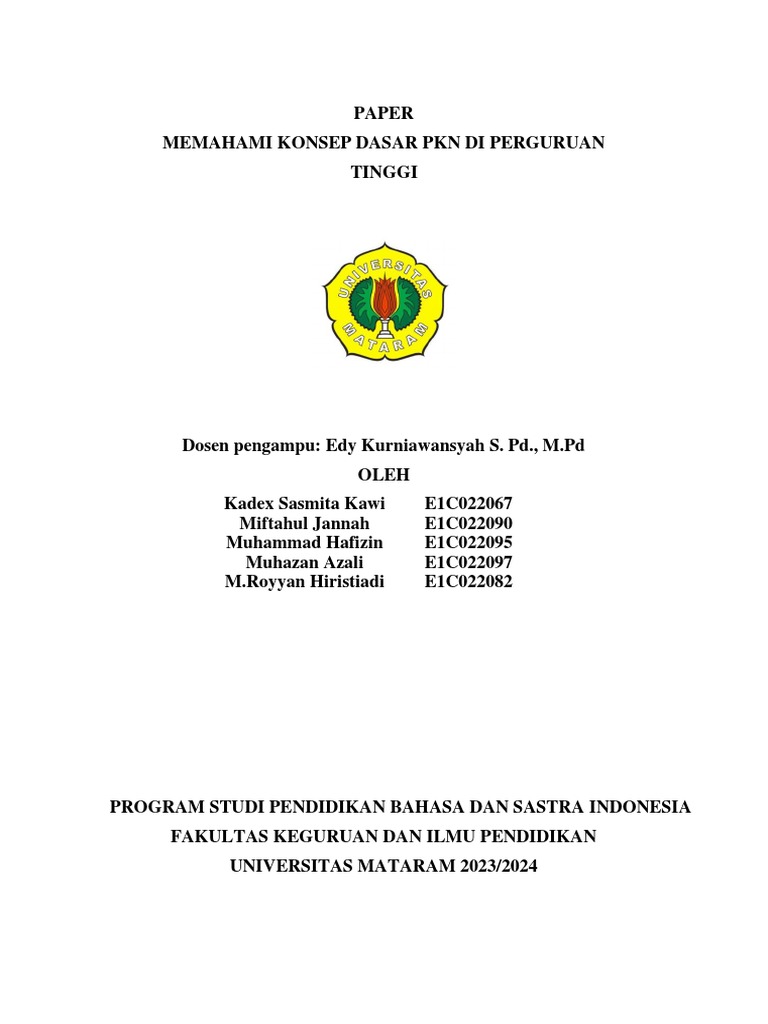 Paper PKN | PDF | Karier & Perkembangan