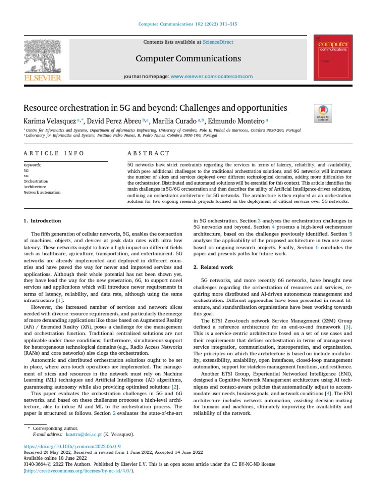 Resource Orchestration In 5g And Beyond Challenges And Opportunities Pdf Cloud Computing
