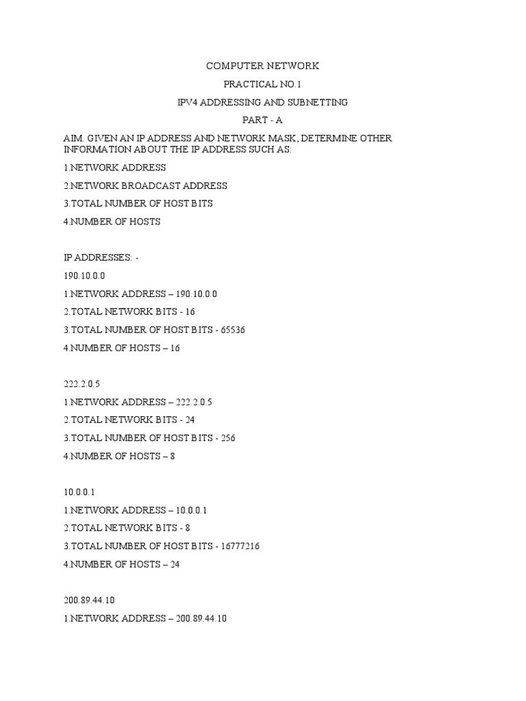 Computer Network Pdf Ip Address Computer Network