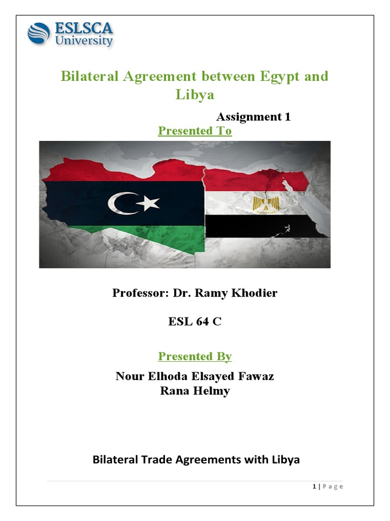 Egypt-Libya Trade Agreement Overview | PDF | Egypt | Trade
