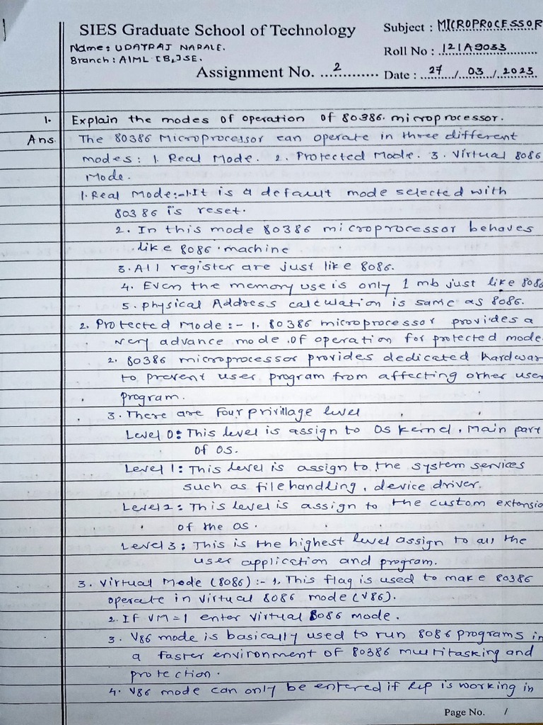 Assignment No. ..2.: SIES Graduate School of Technology | PDF ...