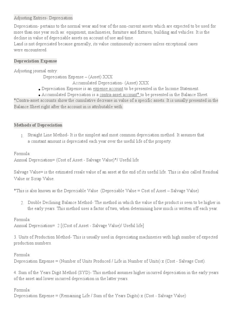 Adjusting Entries (Accounting) | PDF | Depreciation | Bad Debt