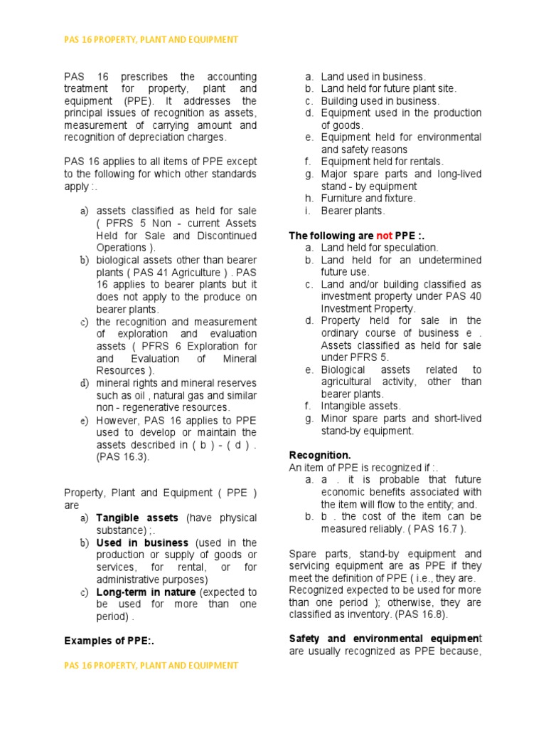 Pas 16 Property, Plant and Equipment | Download Free PDF | Depreciation | Cost
