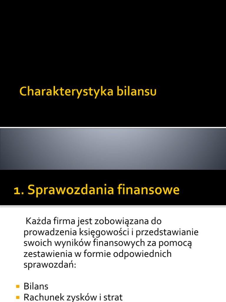 Bilans 1 | PDF