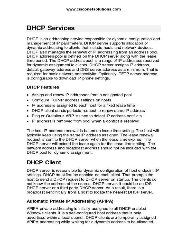 079 DHCP Concepts | PDF | Ip Address | Router (Computing)