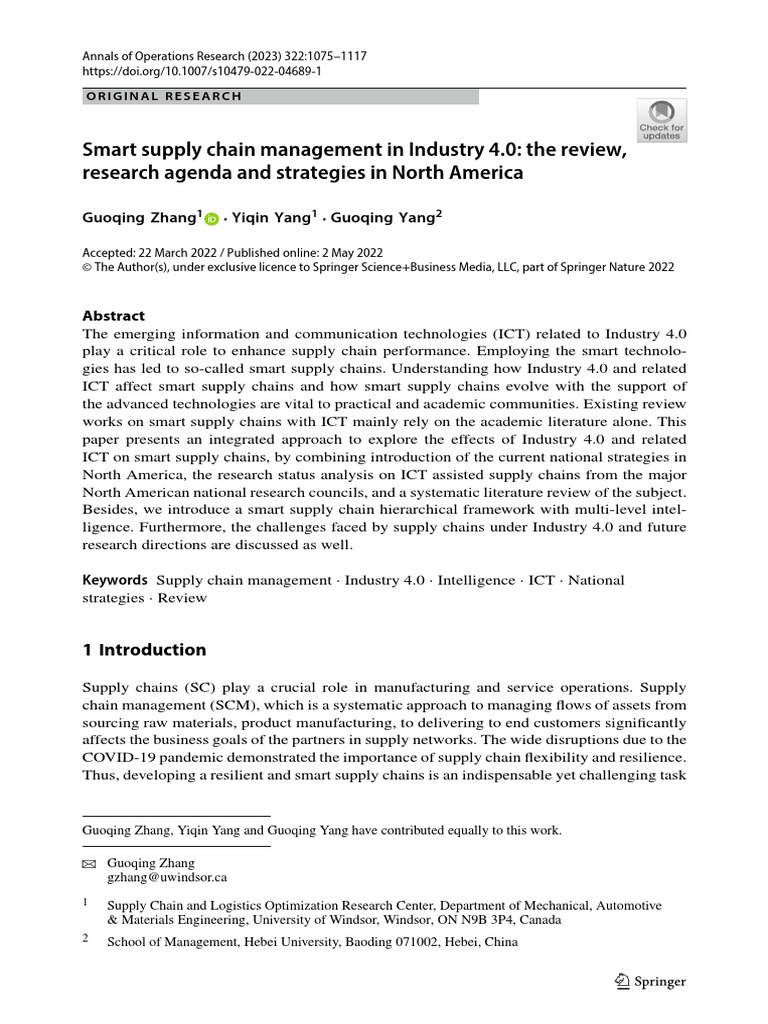 Zhang Et Al., 2022 | PDF | Supply Chain | Supply Chain Management