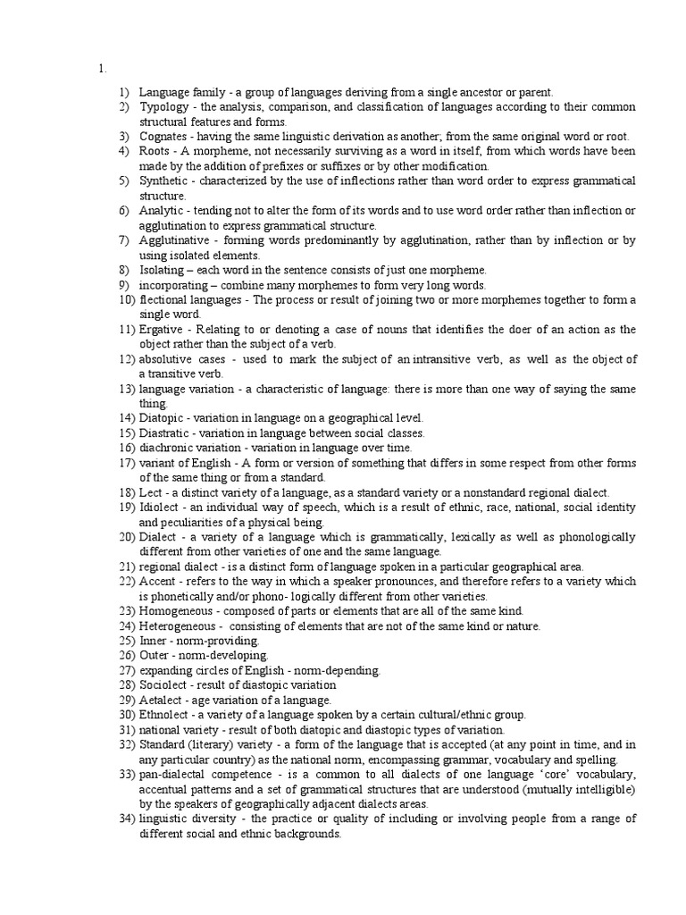 Language Variation and Classification | PDF | English Language | Word