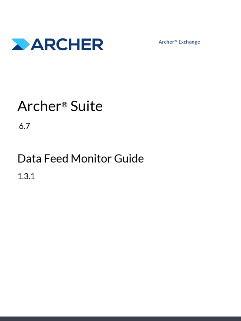 Archer Suite: Data Feed Monitor Guide | Download Free PDF | Transport ...