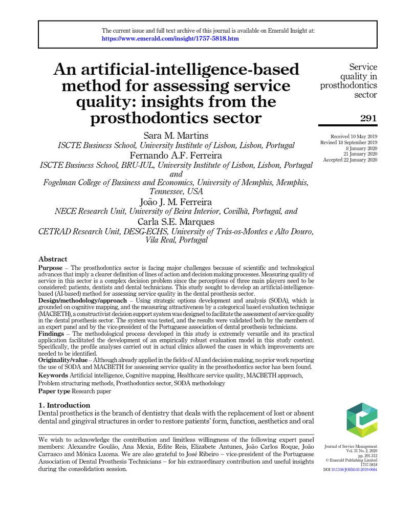 An Artificial Intelligence Based | PDF | Dentistry | Prosthodontics