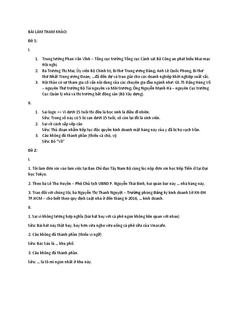 Bài Làm Tham KH o | PDF