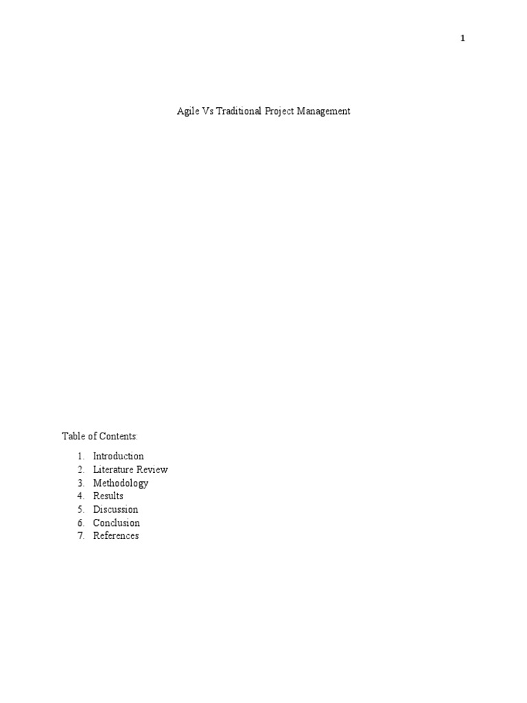 Agile Vs Traditional Project Management-Group A Research Paper-Scribd ...