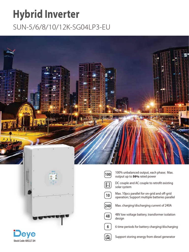 An Overview of the Technical Specifications and Features of the SUN-5/6/8/10/12K-SG04LP3-EU ...