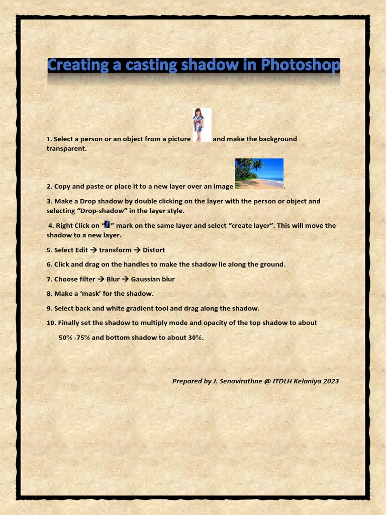 Prepared by J. Senavirathne at ITDLH Kelaniya 2023 | PDF