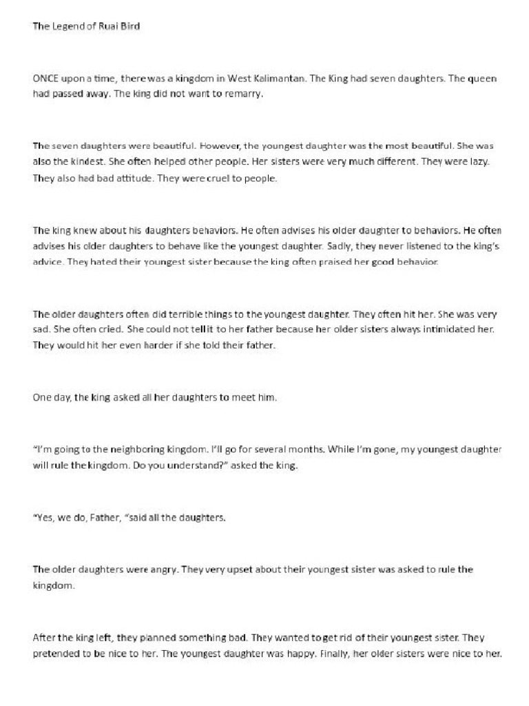 The Legend of Ruai Bird | PDF