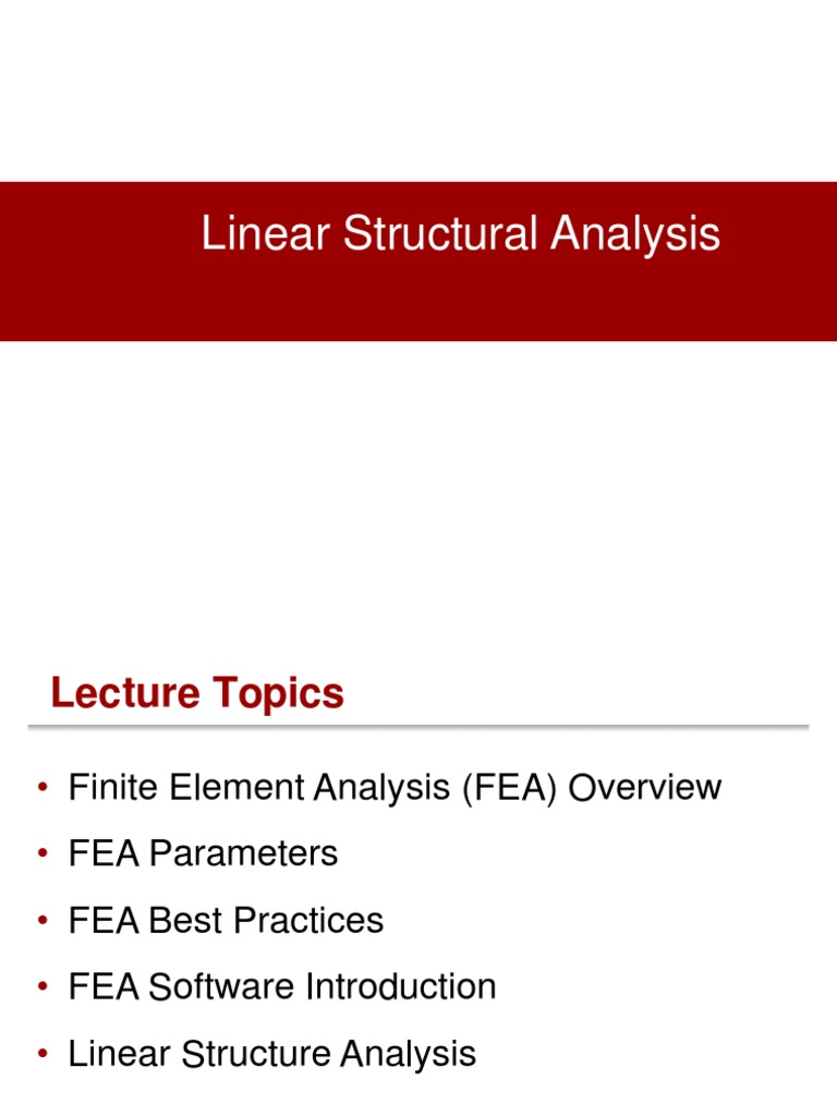 Lesson 2-S2.3-Linear Structural Analysis | PDF | Strength Of Materials | Deformation (Engineering)