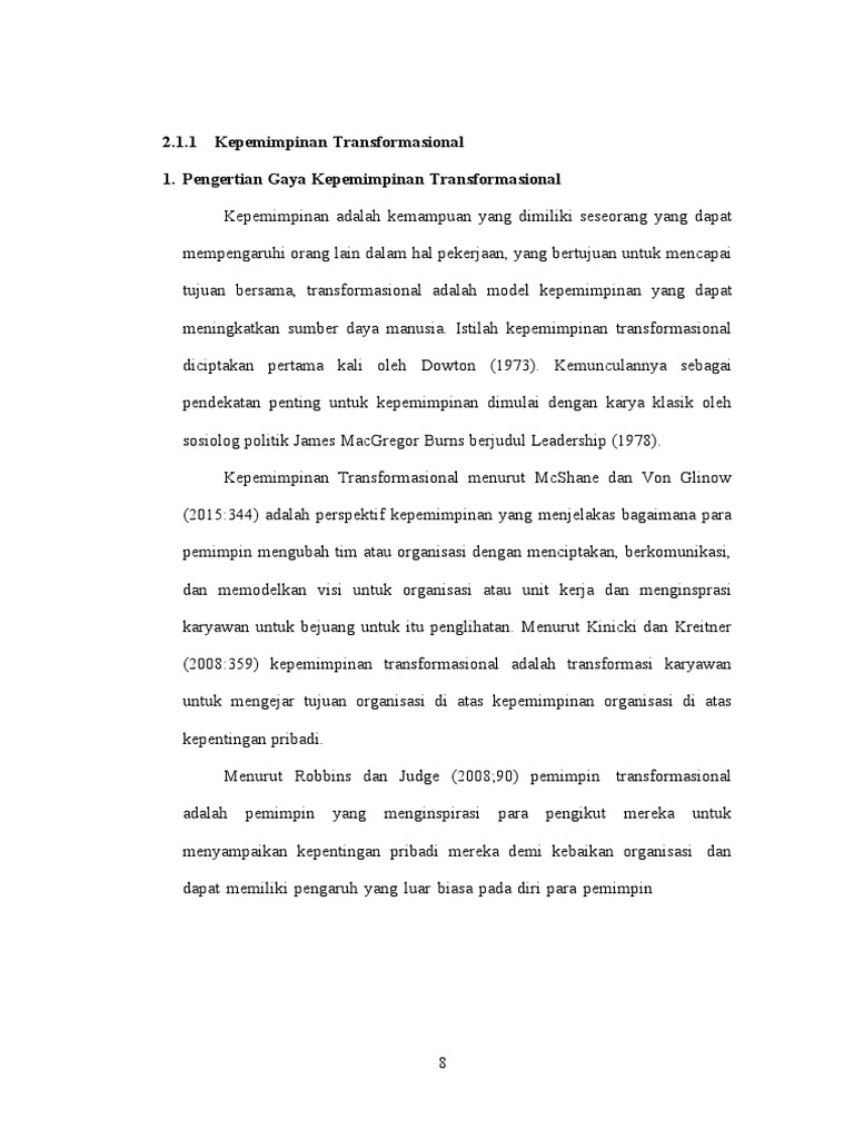 Kepemimpinan Transformasional | PDF