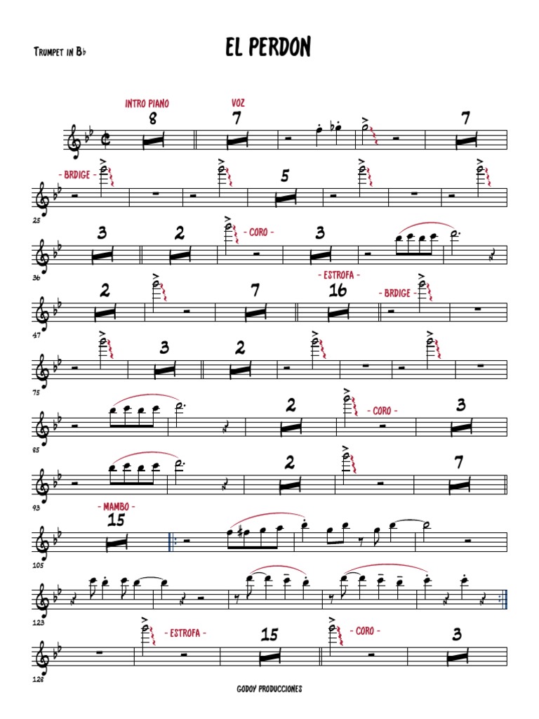 El perdon - Trumpet in Bb | PDF