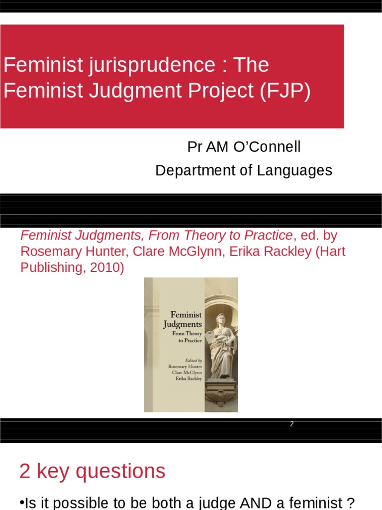 Feminist Jurisprudence: The Feminist Judgment Project (FJP) | PDF ...