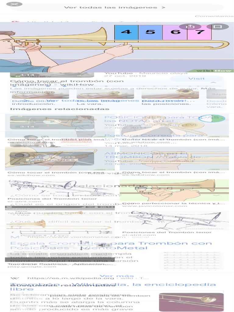 Videos: Posiciones Del Trombón Tenor - El Atril | PDF | Trombón | Pitch (Música)