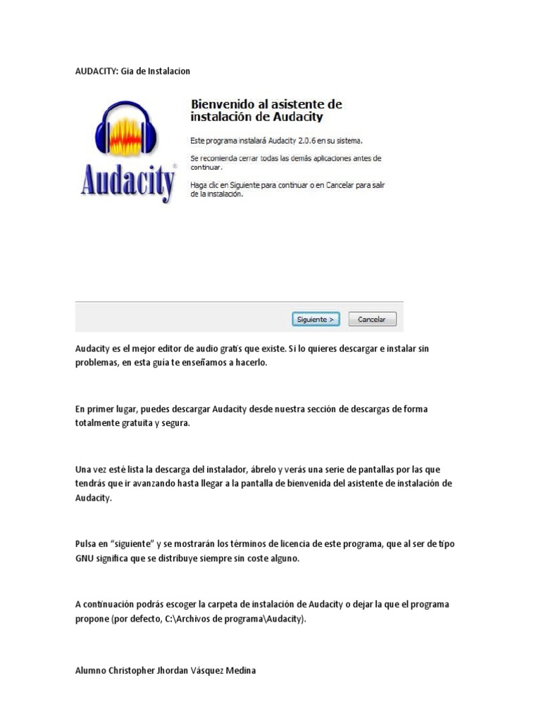 Audacity Instalacion Christopher | PDF Audacity Instalacion Christopher | PDF