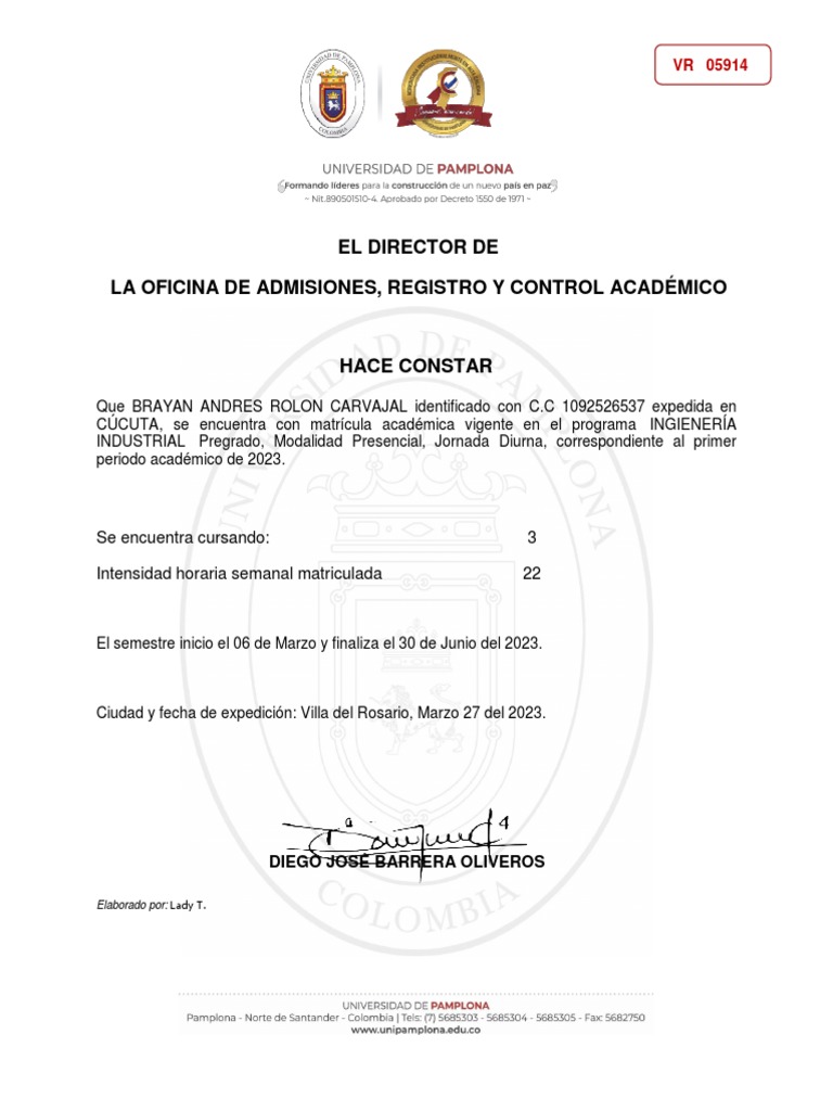 Brayan Andres Rolon Carvajal | PDF