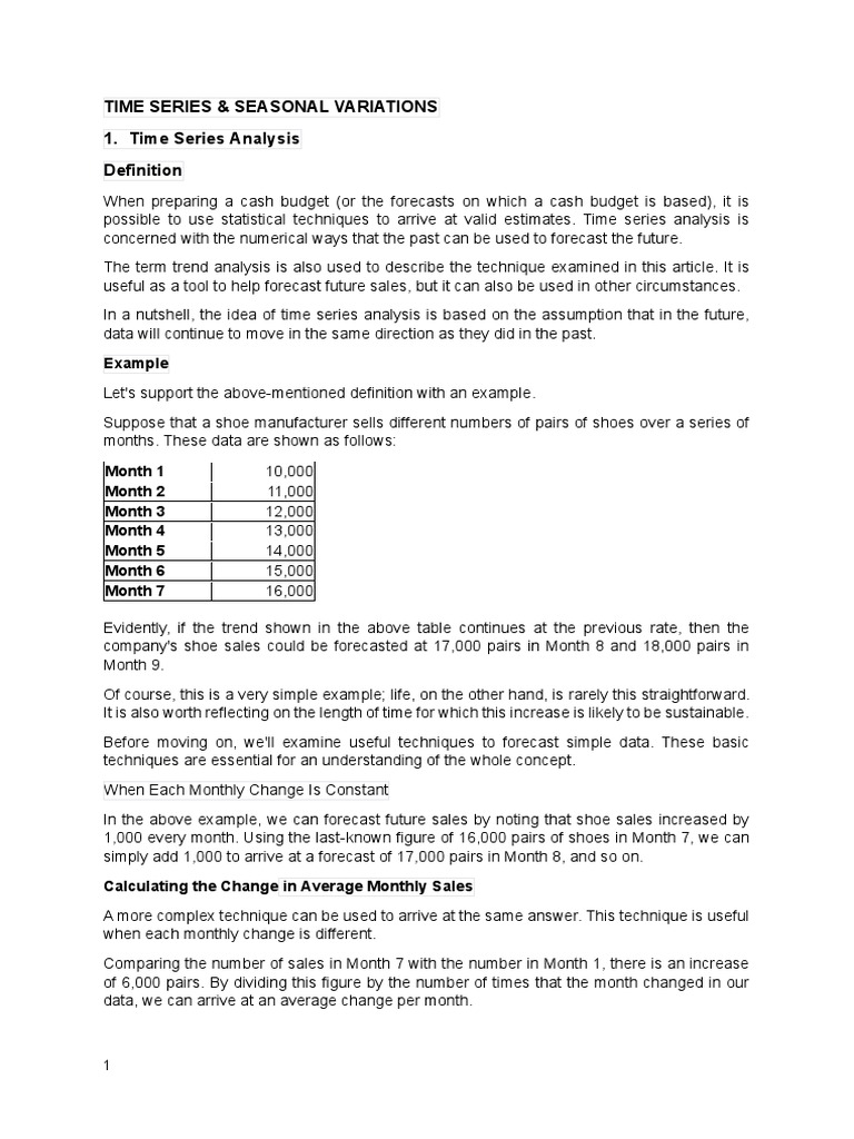 MAF551 Budget&BudgetaryControl TimeSeries&SeasonalVariationsAnalysis | PDF | Forecasting ...