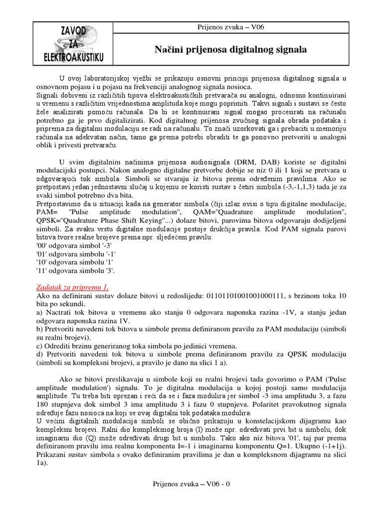 Načini Prijenosa Digitalnog Signala | PDF