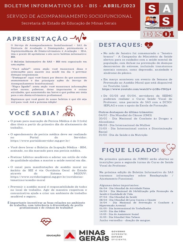 Bis - Boletim Informativo Sas | PDF | Autoajuda | Bem-estar